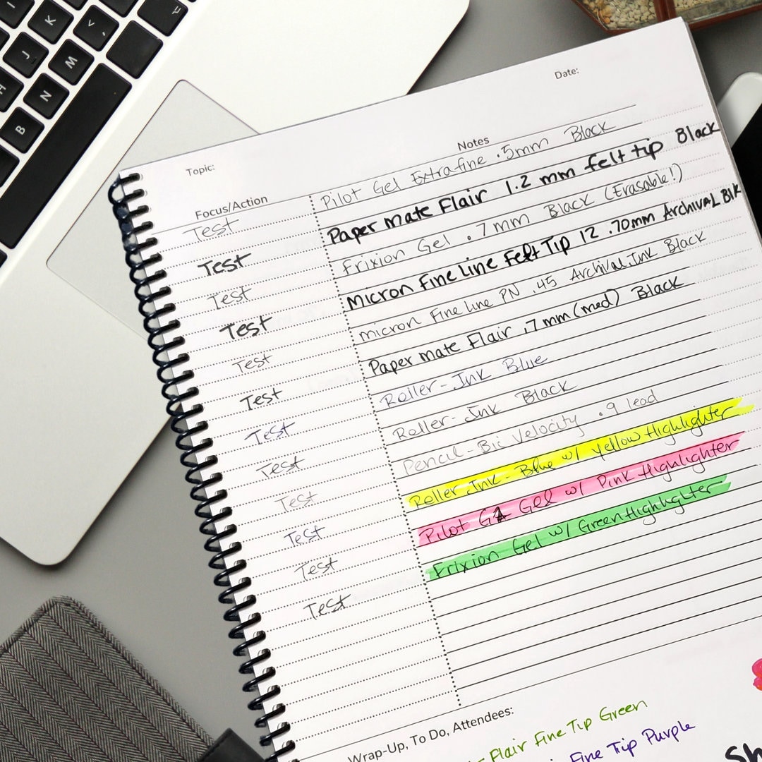 Spiral Notebook Note Planner Easy Note Taking Cornell Notes Notebook ...