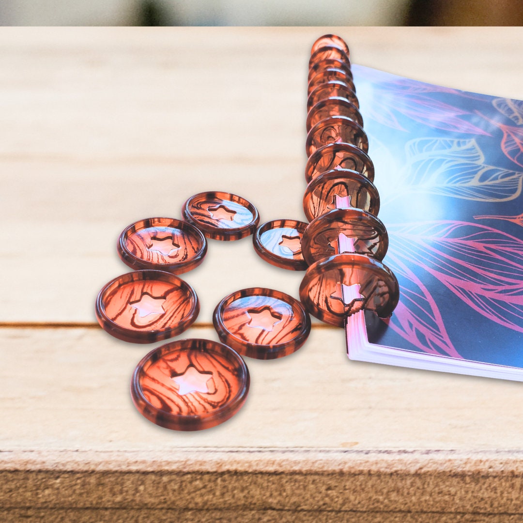 Tortoiseshell Star Planner Discs: Chic Disc-bound Binding - Etsy