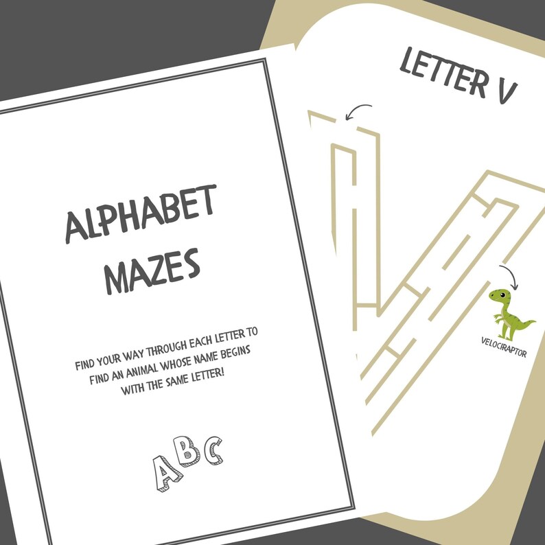 Alphabet Maze - Etsy