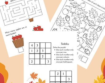 Printable Fall Activity Packet | Fall Worksheets | Autumn Activities ...