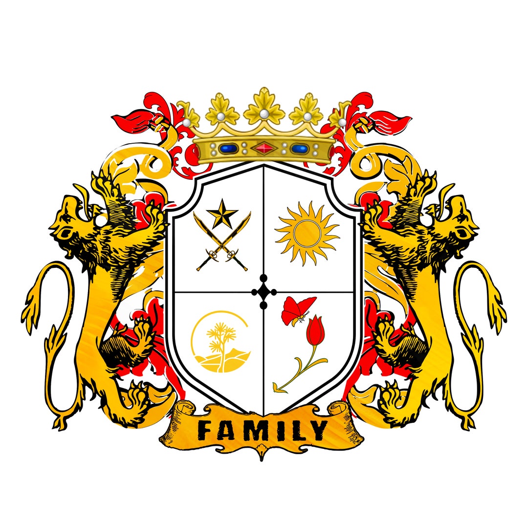 Family Crest Coat of Arms | Custom Logo Design | Family Crest Svg, Png ...