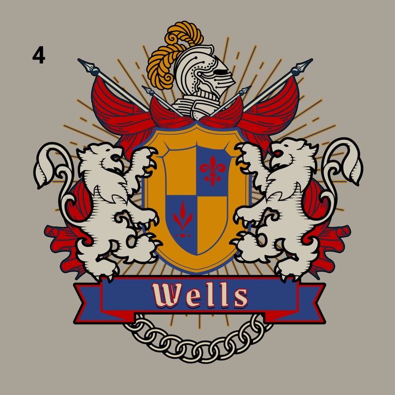 Custom Family Crest Design | Coat of Arms Logo (digital Files) - Etsy UK