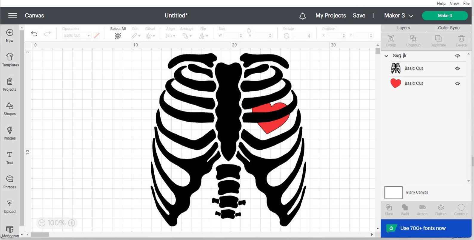 Skeleton Chest SVG File Png Easy to Cut Files Rib Cage With - Etsy