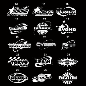 Custom Digital Y2K Logo, Svg, Png, Eps - Etsy