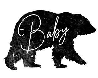 Baby Bear SVG DXF Png Clipart Silhouette Cut File - Etsy