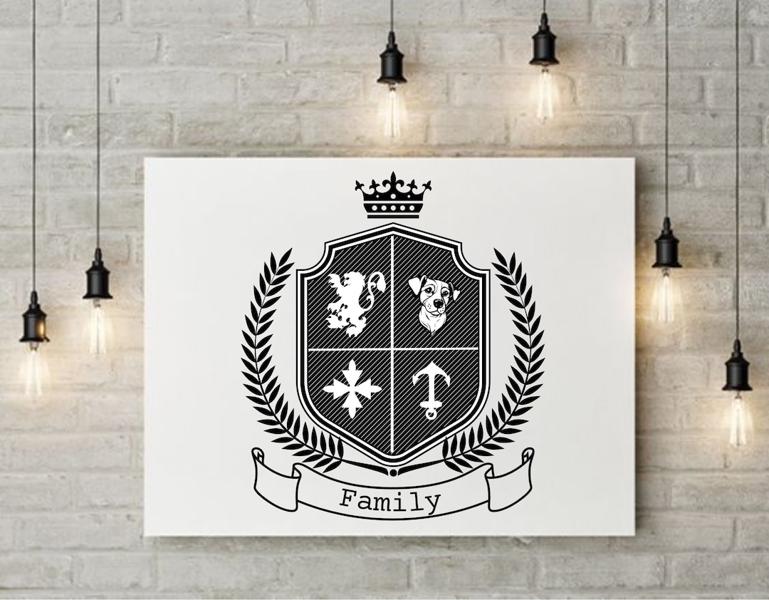 Family Crest Coat of Arms,custom Logo Design,a Simple and Elegant Logo ...