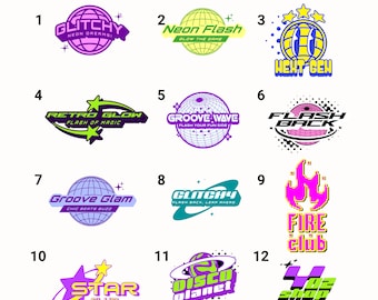 Custom Digital Y2K Logo FAST DELIVERY - Etsy