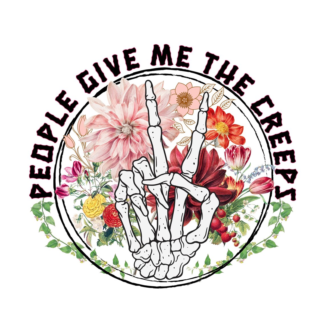 People Give Me the Creeps PNG Sublimation Designhalloween - Etsy