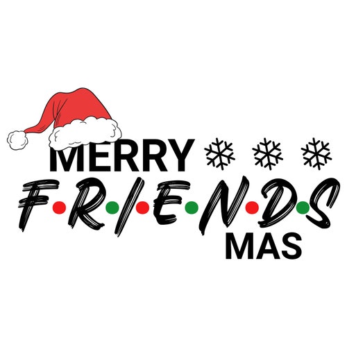 Merry Friendsmas SVG Friends Svgsanta Hat Svg Christmas - Etsy Canada