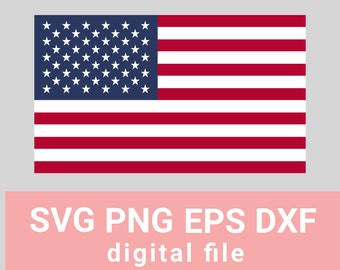 American Flag SVG PNG PDF Instant Download, Usa Flag Svg, Svg Files for ...
