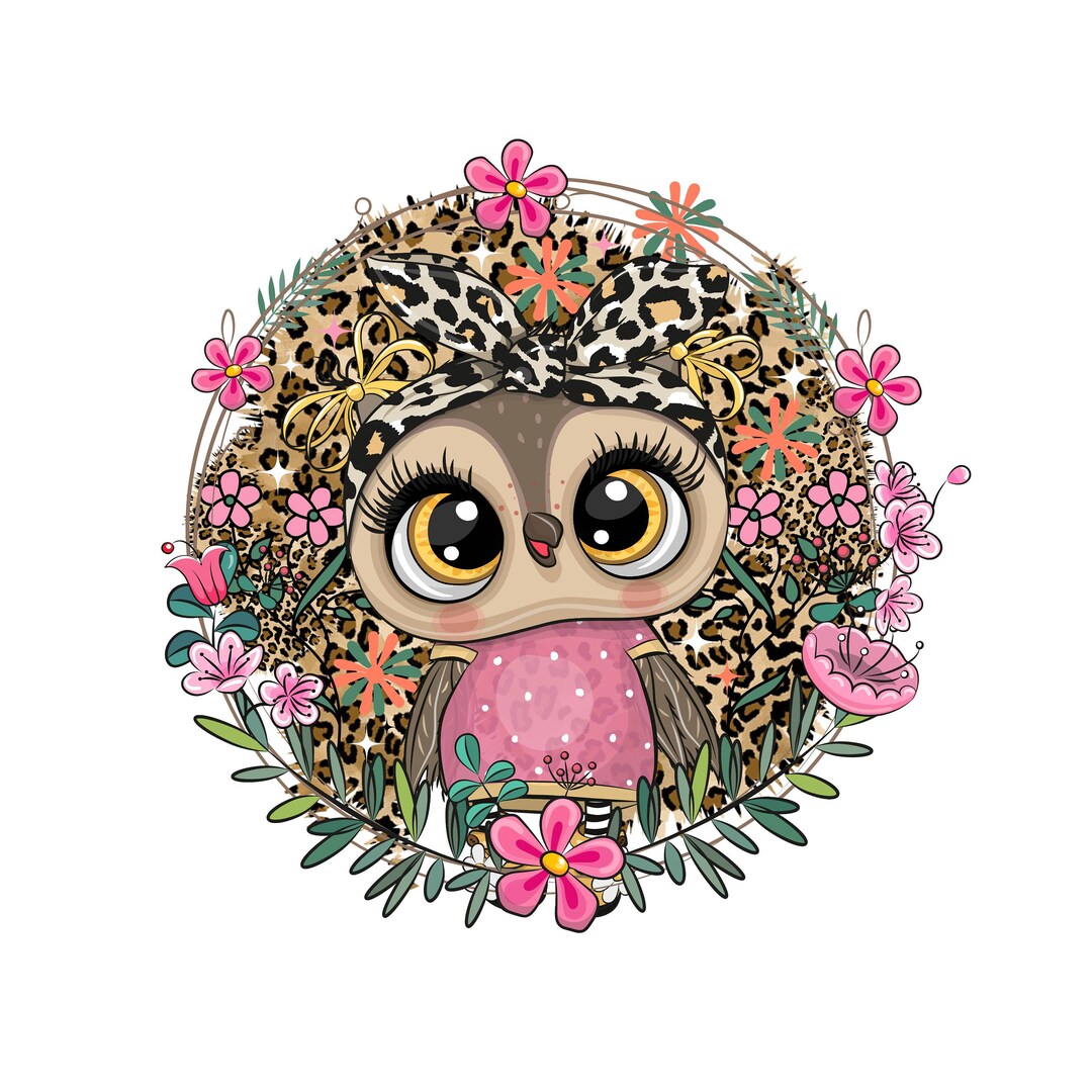 Cutest Owl Sublimation Design Png,leopard Owl , Baby Owl Toddler ...