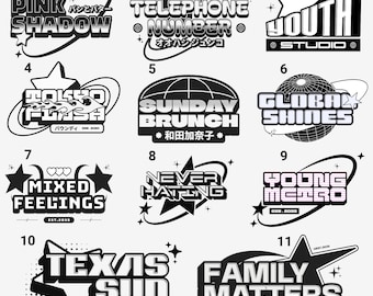 Create a Custom Digital Y2k-themed Logo, Available in SVG, PNG, EPS ...