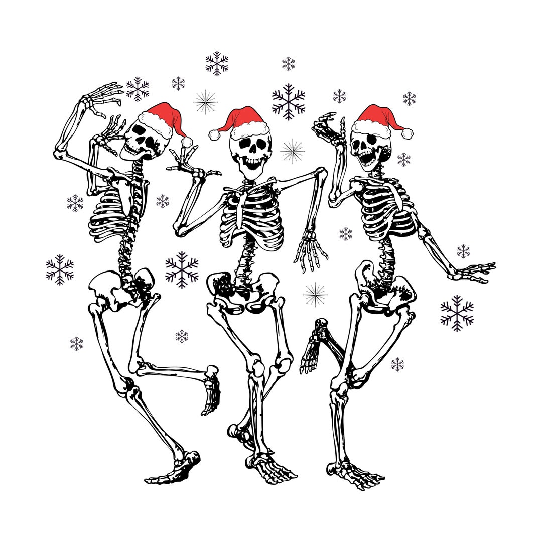 Dancing Skeletons PNG Print Files, Sublimation, Trendy Christmas ...