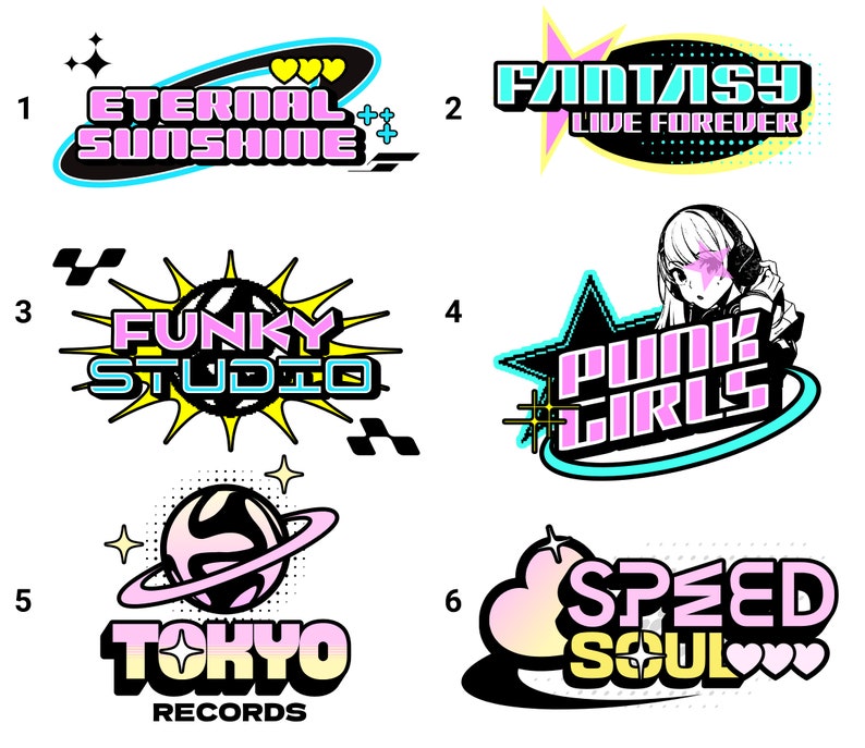 Bold Y2K Emblem,custom Digital - Etsy