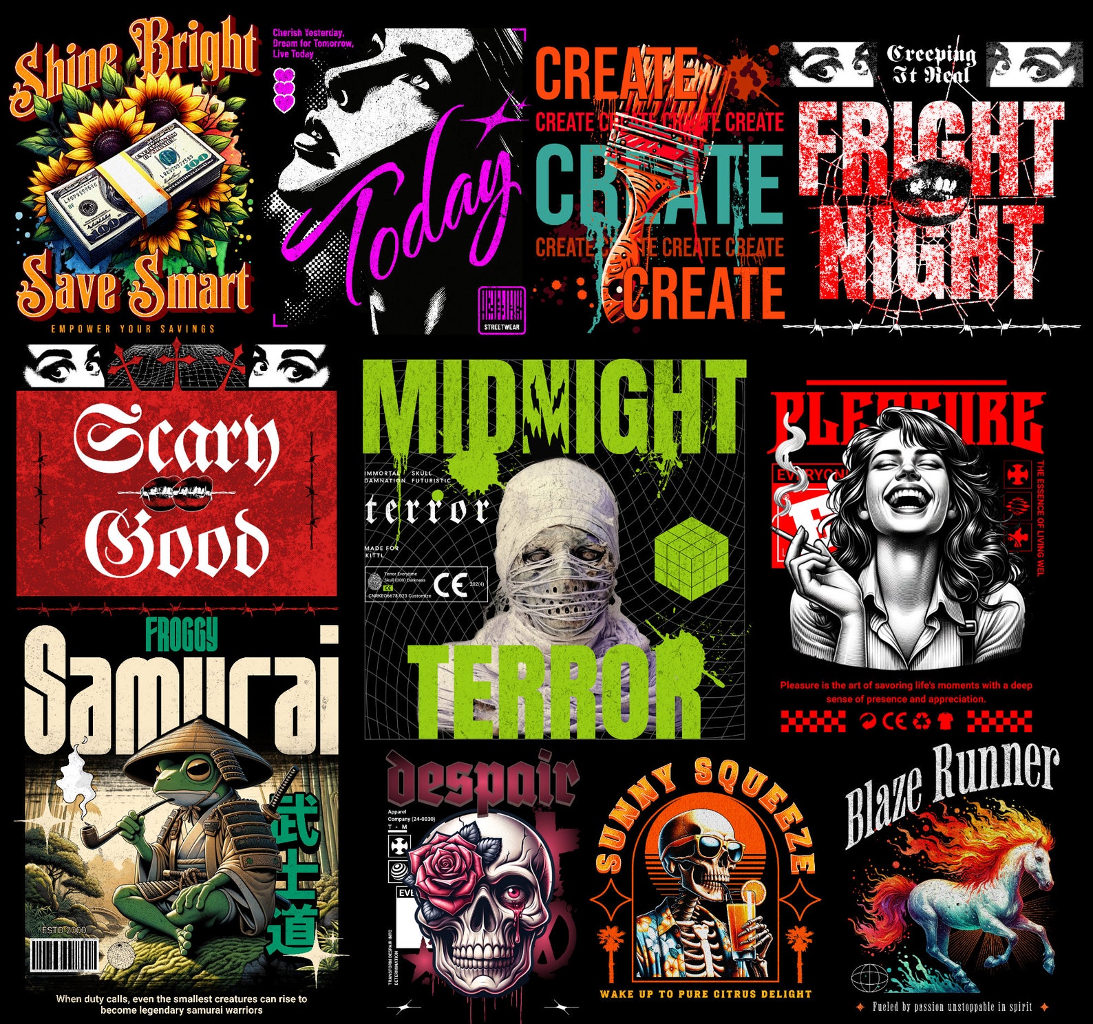 Get Over 100t-shirt Designs: Hip Hop Design Bundle, Rock Design Bundle ...