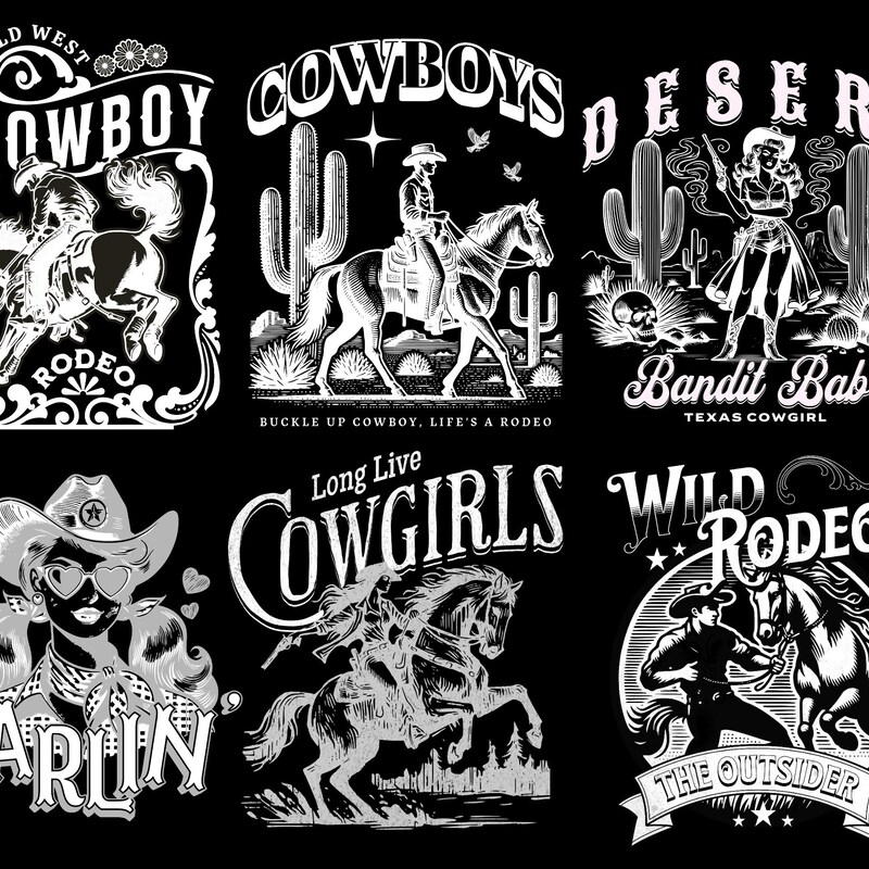 Cowboy Graphics - Etsy