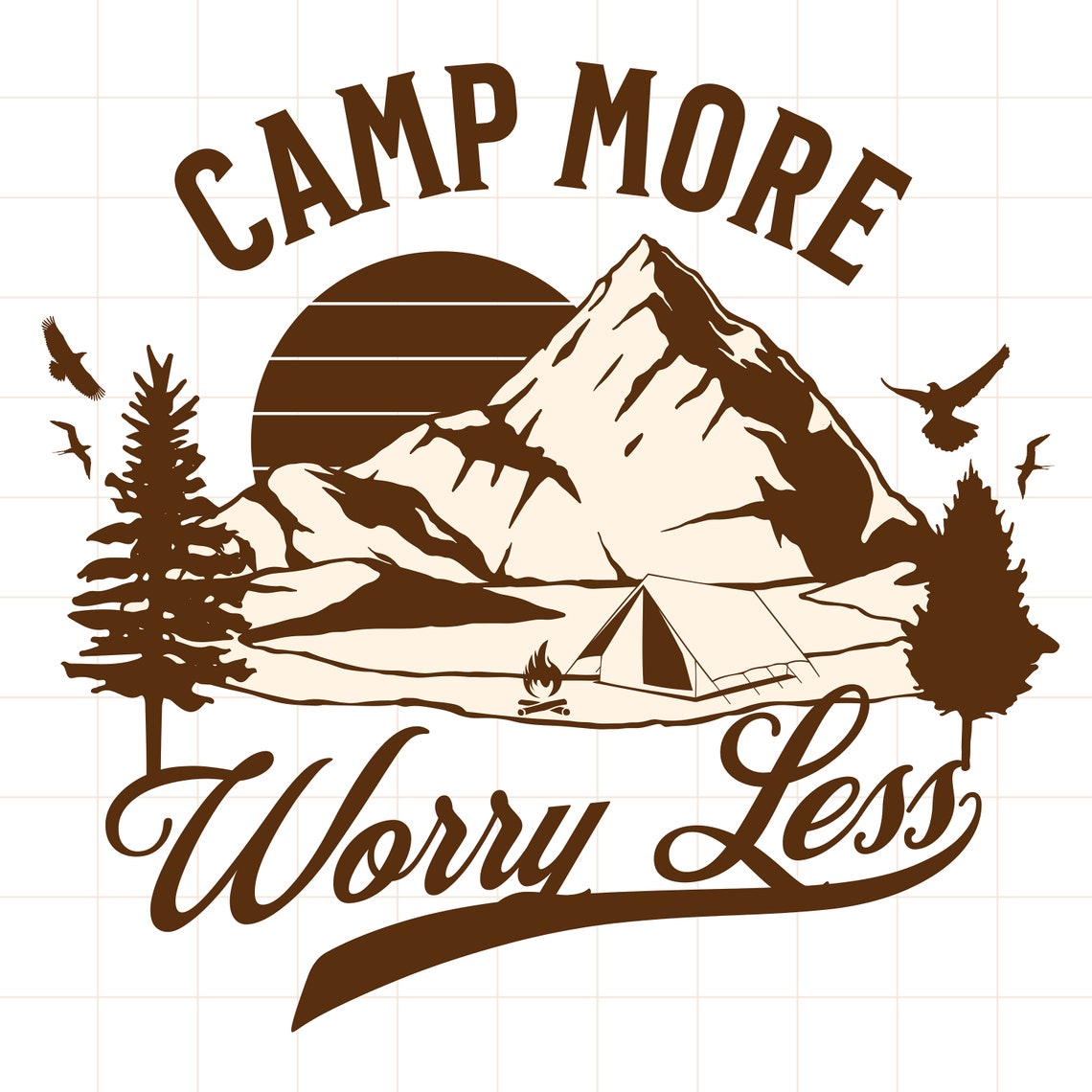 Camp More Worry Less Svg Camping Svg Camp Life Svg Digital - Etsy