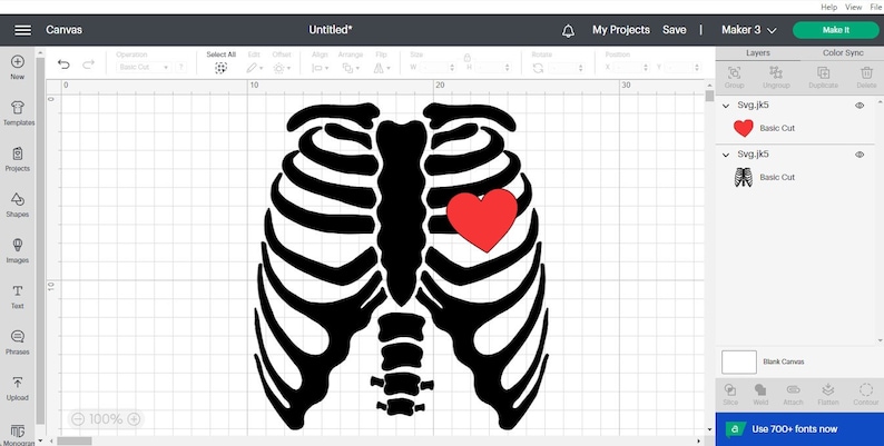 Skeleton Chest SVG File Png Easy to Cut Files Rib Cage With - Etsy