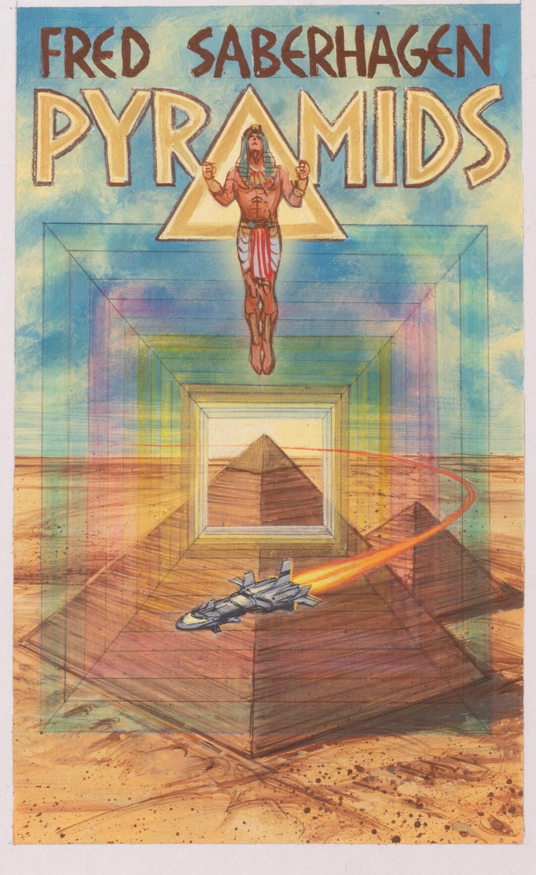 Original Cover Sketch for "pyramids" by Fred Saberhagen, Art by David ...