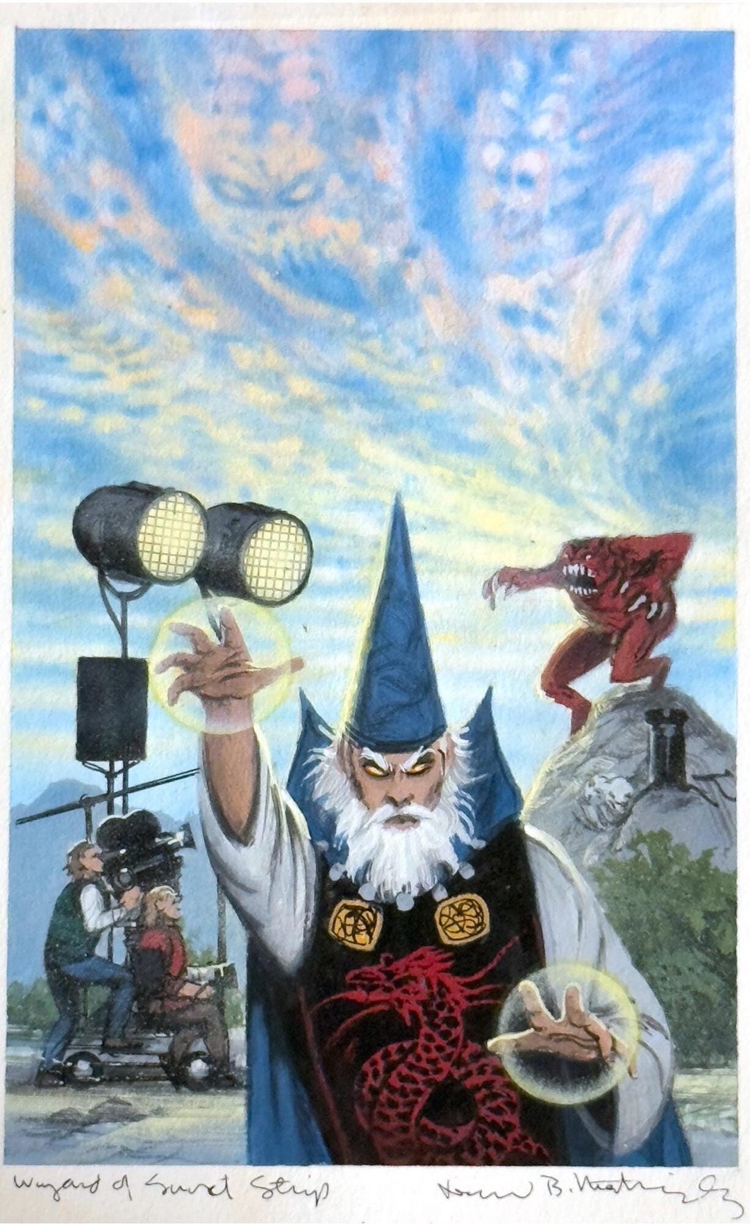 Original Cover Sketch for "the Wizard of Sunset Strip" by Simon Hawke ...