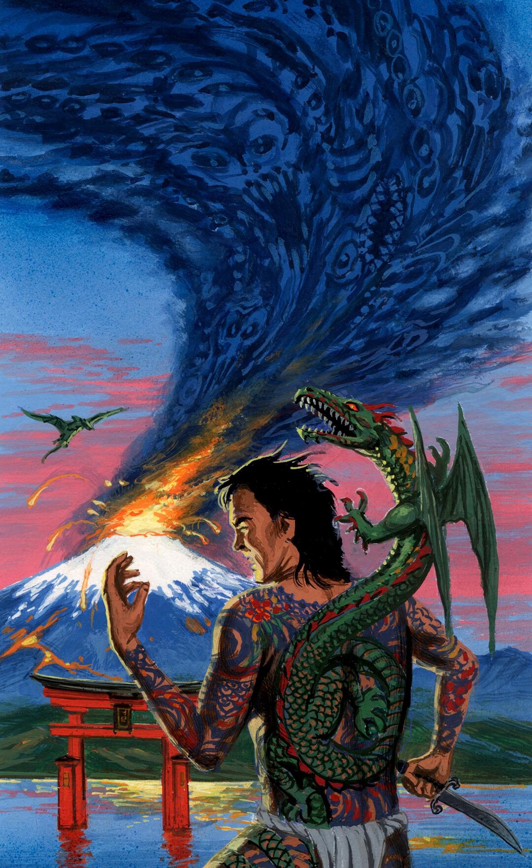 Original Cover Sketch for samurai Wizard by Simon Hawke, Art by David ...