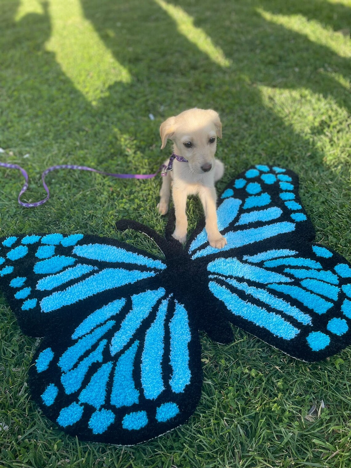 Butterfly Fluffy Tufted Rug / %100 HANDMADE - Etsy