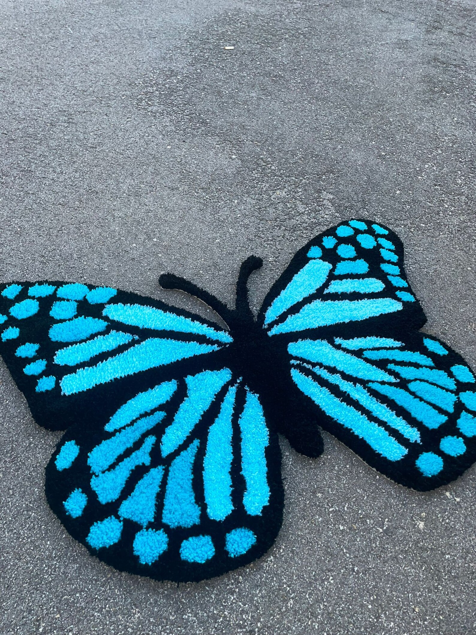 Butterfly Fluffy Tufted Rug / %100 HANDMADE - Etsy