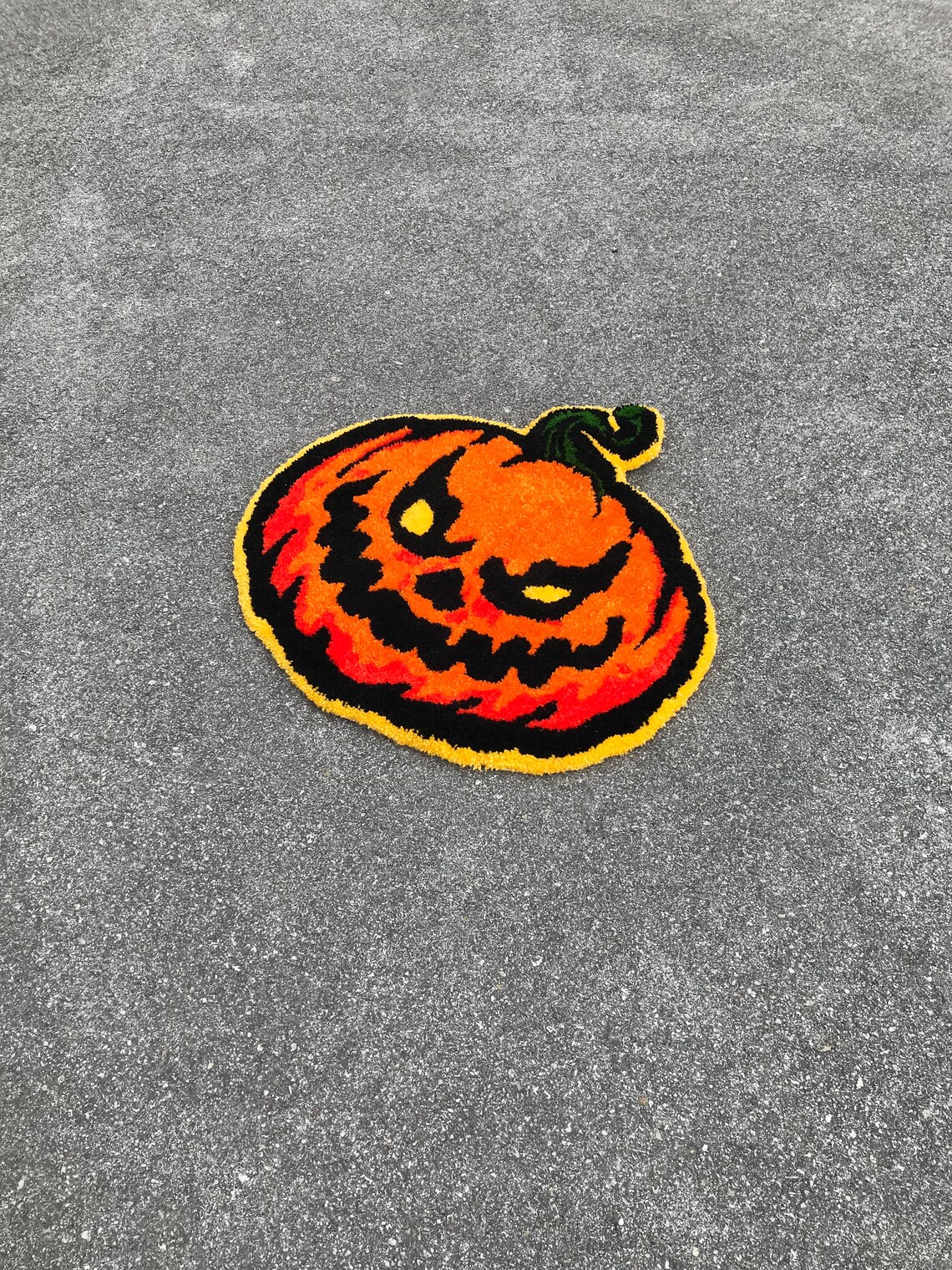 Halloween Pumpkin Fluffy Tufted Rug / %100 HANDMADE - Etsy