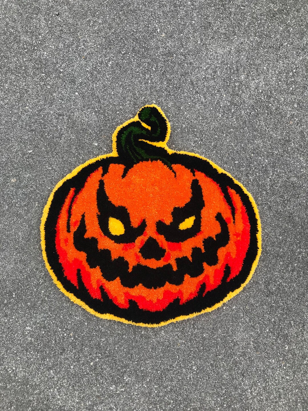 Halloween Pumpkin Fluffy Tufted Rug / %100 HANDMADE - Etsy