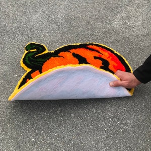Halloween Pumpkin Fluffy Tufted Rug / %100 HANDMADE - Etsy