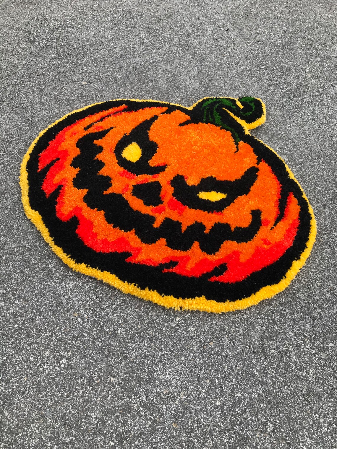 Halloween Pumpkin Fluffy Tufted Rug / %100 HANDMADE - Etsy