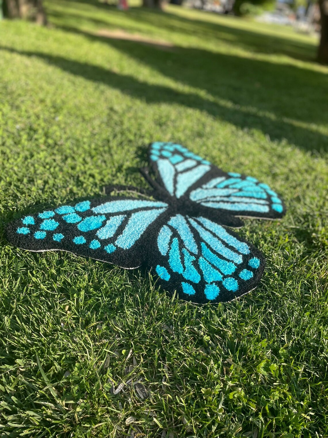 Butterfly Fluffy Tufted Rug / %100 HANDMADE - Etsy