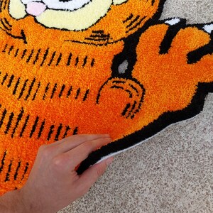Orange Cat Cartoon Tufted Rug / %100 HANDMADE - Etsy