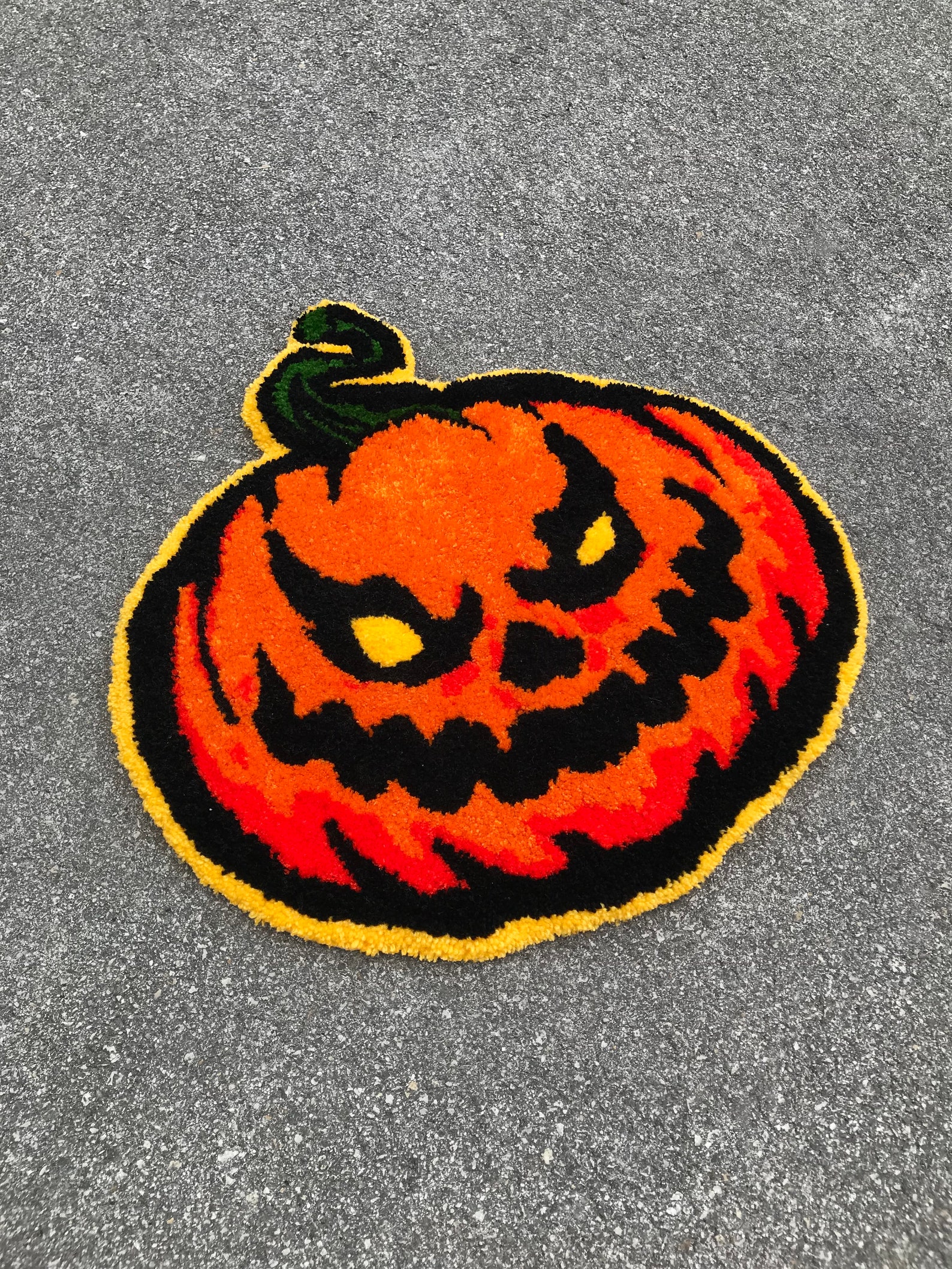 Halloween Pumpkin Fluffy Tufted Rug / %100 HANDMADE - Etsy