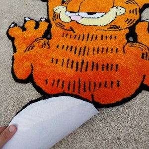 Orange Cat Cartoon Tufted Rug / %100 HANDMADE - Etsy