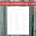 50 States Checklist Printable | US States Bucket List Challenge ...