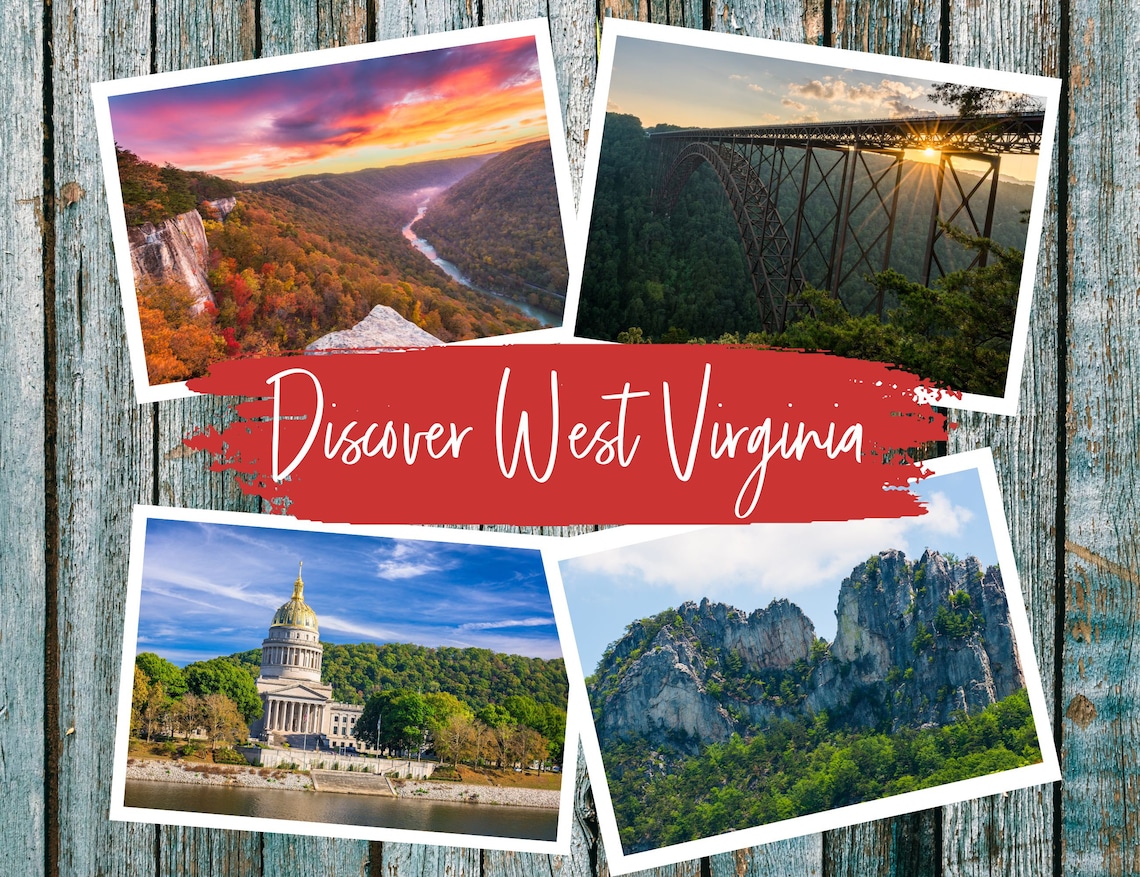 West Virginia Bucket List Printable America's 50 States - Etsy
