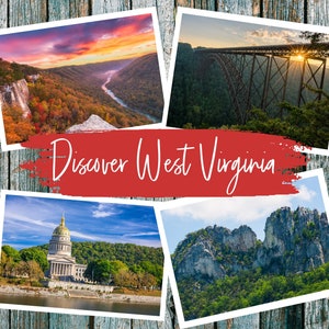 West Virginia Bucket List Printable America's 50 States - Etsy