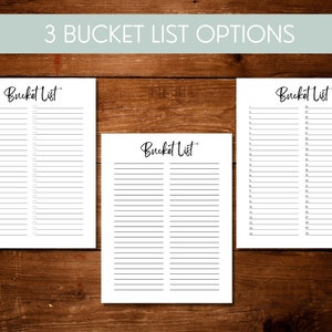 Printable Bucket List PDF | Blank DIY Bucket List | Goal Planner ...