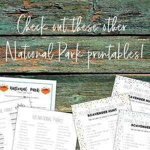 Yellowstone National Park Photo Scavenger Hunt | US National Park ...