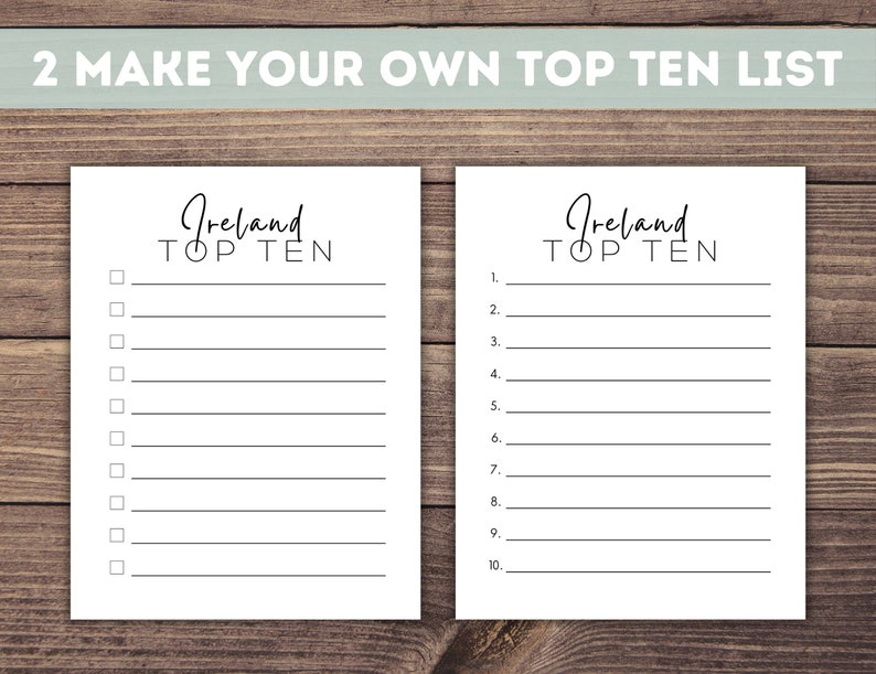 Ireland Bucket List Printable | Ireland Travel Planner Checklist ...