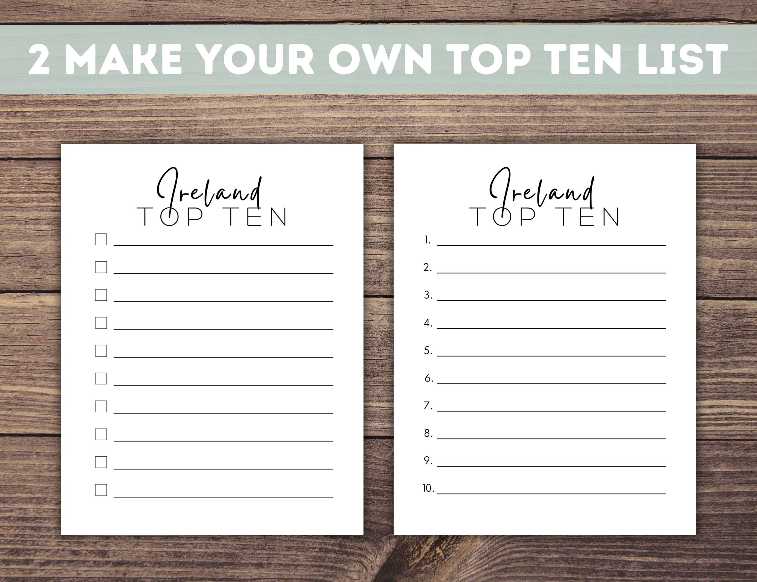 Ireland Bucket List Printable | Ireland Travel Planner Checklist ...