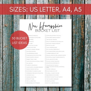 New Hampshire Bucket List Printable | America's 50 States Travel ...