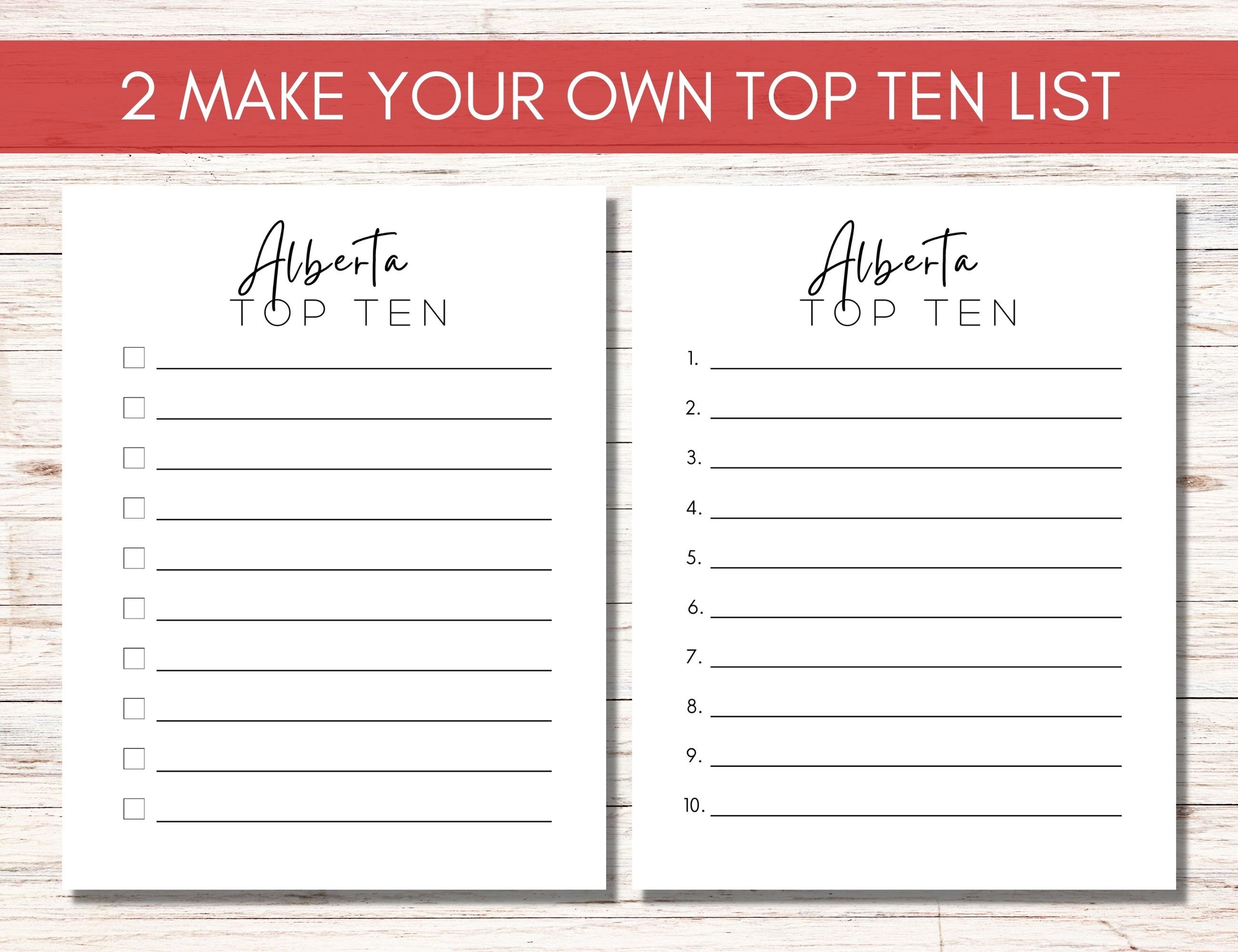 Alberta Bucket List Printable | Canada Travel Planner Checklist ...