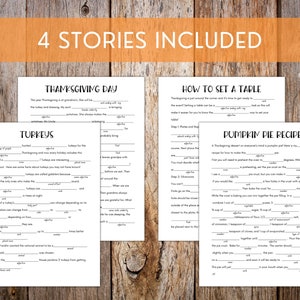 Family Thanksgiving Libs Printable Games | Funny Fill in the Blank Word ...