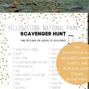 Yellowstone National Park Printable Vacation Games US National Park ...