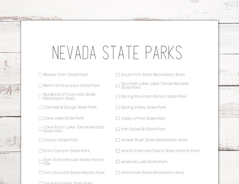 Nevada State Parks and Recreation Checklist | State Parks Travel ...