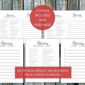 Illinois Bucket List Printable | Top Things to Do Travel Planner ...