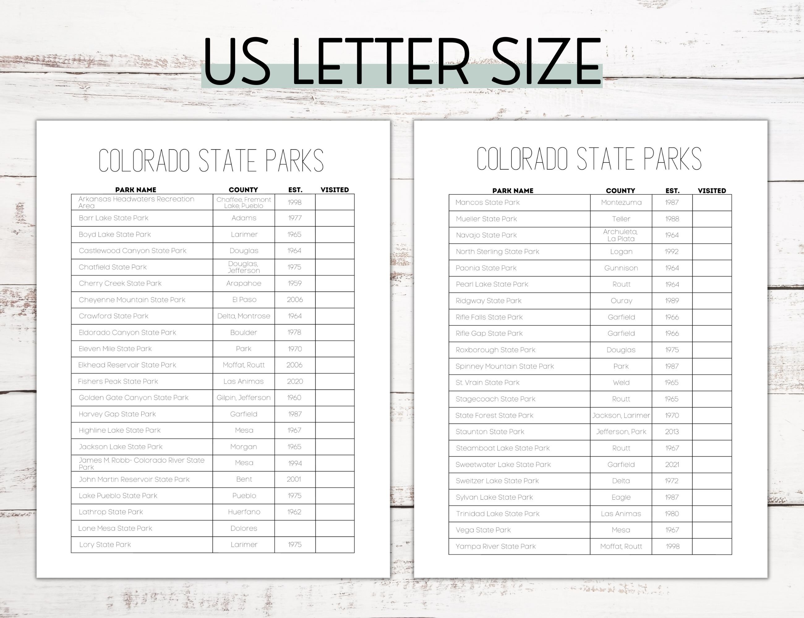 Colorado State Parks and Recreation Checklist | Colorado Park Tracker ...