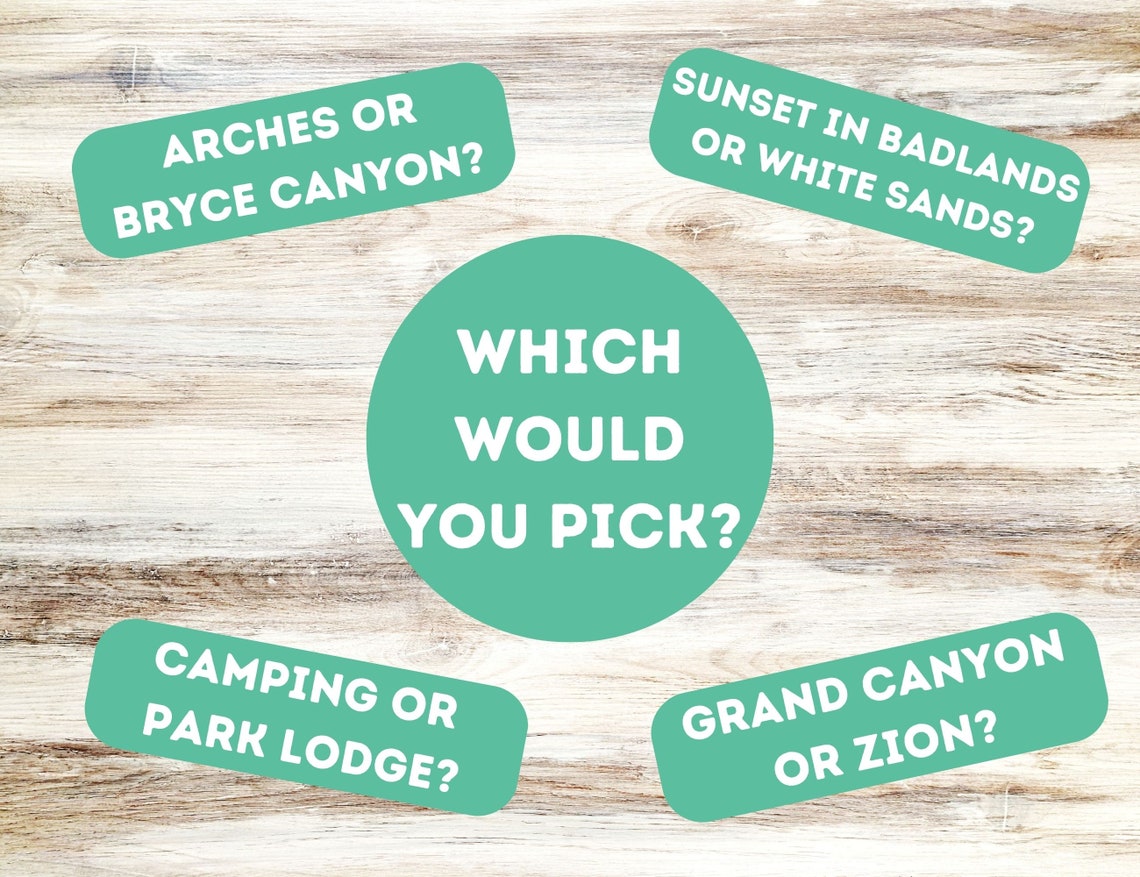 US National Park This or That Travel Games | Family Road Trip Printable ...